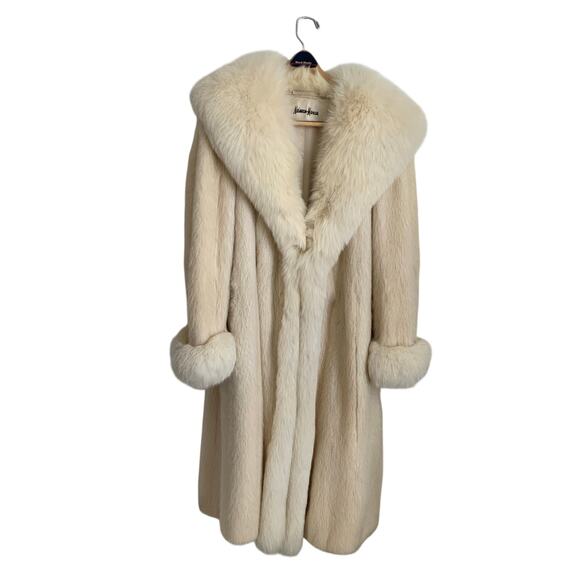 Neiman Marcus | Jackets & Coats | Neiman Marcus Ivory Nutria Coat With ...